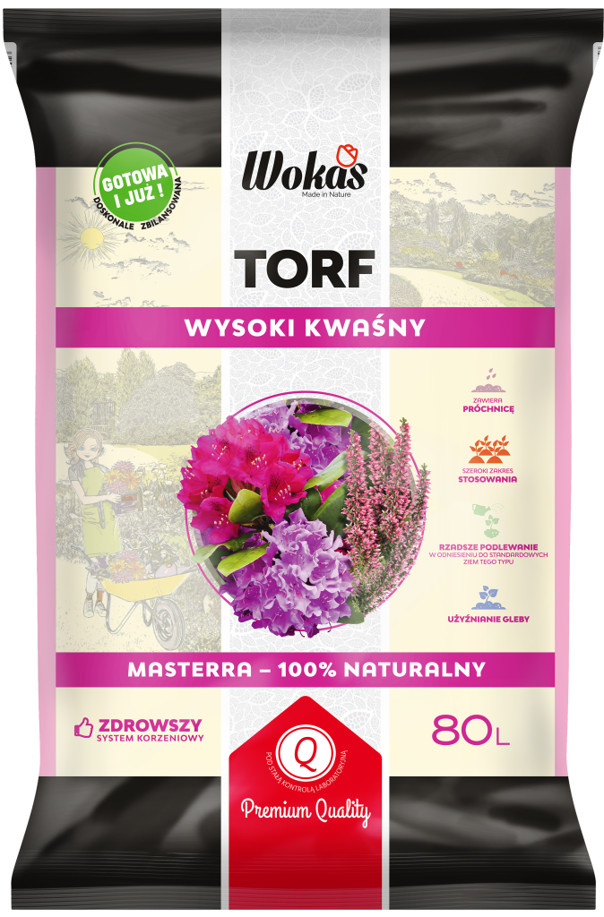 Torf wysoki kwaśny Masterra 80L - Wokas Sklep Ogrodniczy